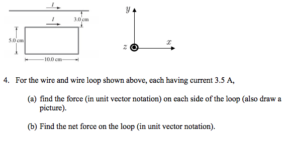 Solved For the wire and wire loop shown above, each having | Chegg.com
