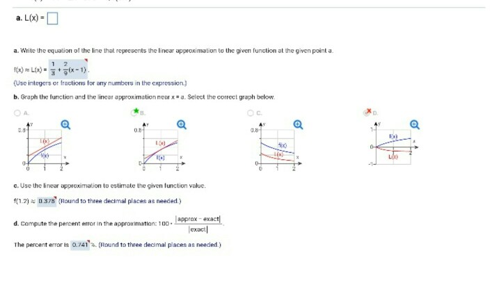 Solved a. L(x)= a. Write the equation of the line that | Chegg.com