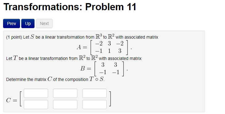 Solved Let S be a linear transformation from R^3 to R^2 with | Chegg.com