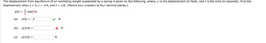 Solved The displacement from equilibrium of an oscillating | Chegg.com