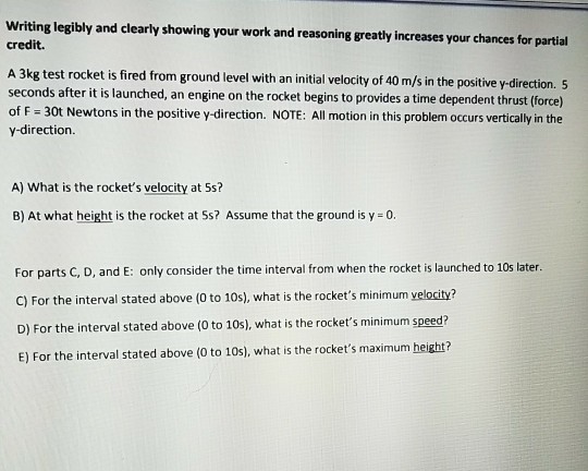 Solved Writing legibly and clearly showing your work and | Chegg.com