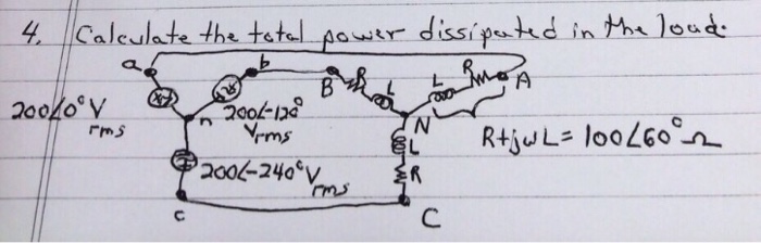 Solved Calculate the total power dissipated in the load. | Chegg.com