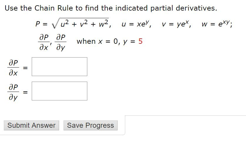 Solved Use the Chain Rule to find the indicated partial | Chegg.com
