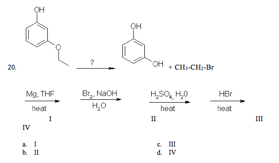 Solved 20 OH Mg, THF heat Br,, NaOH OH OH CH3-CH2-Br HBr | Chegg.com