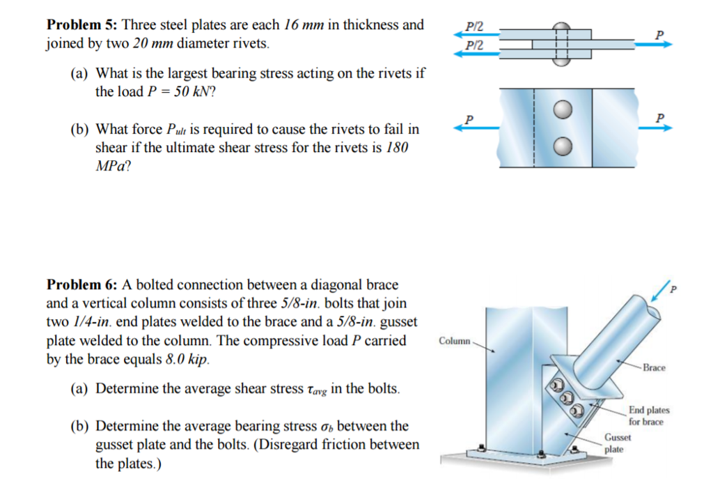 Solved Three steel plates are each 16 mm in thickness and | Chegg.com