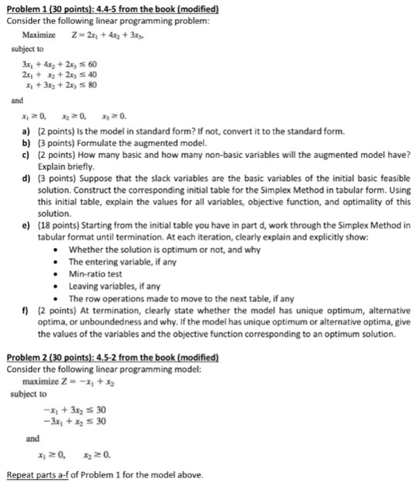 Solved Problem 1 (30 points: 4.4-5 from the book (modified | Chegg.com