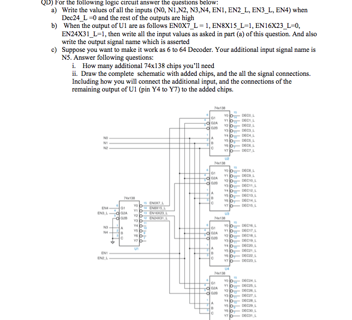 Do the following problems: Construct a 5-32 Decoder | Chegg.com