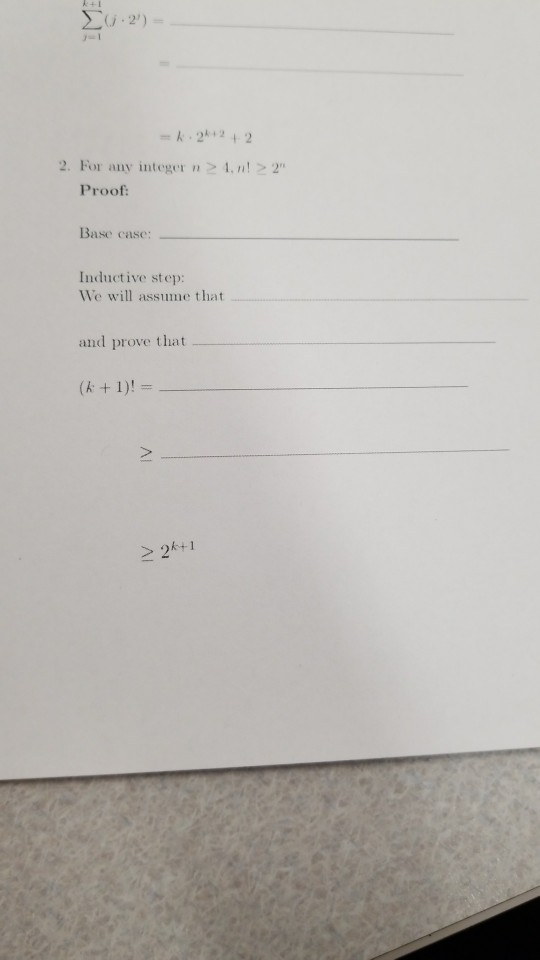 Solved K 2k 2 2 2、 Fir Any Integer N 1 N 2 Proof