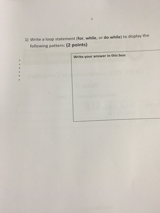 Solved Write a loop statement (for, while, or do while) to | Chegg.com
