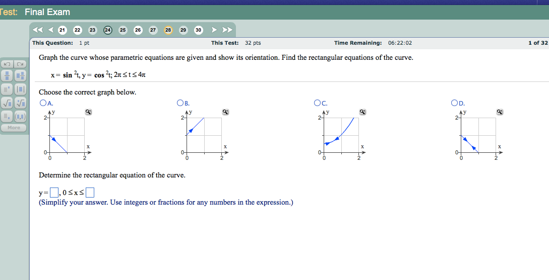Solved Graph the curve whose parametric equations are given | Chegg.com
