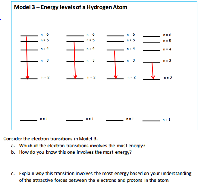 Solved Consider the electron transitions in Model 3. Which | Chegg.com Solved Consider the electron transitions in Model 3. Which | Chegg.com