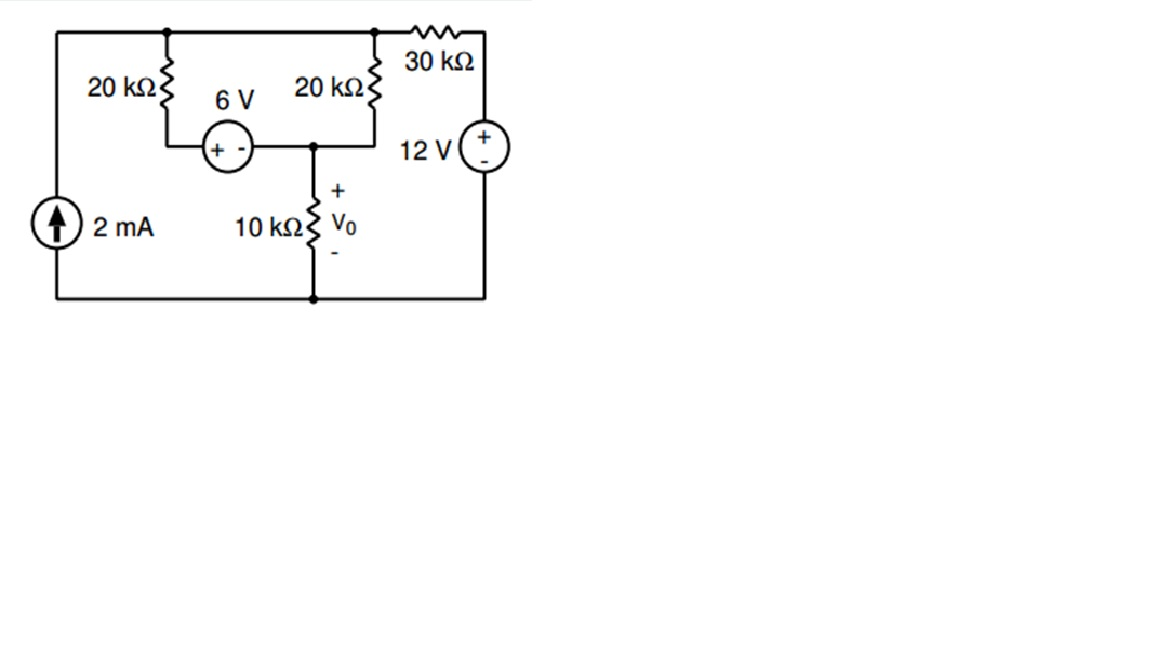 Solved Find The Voltage V0 By Using Superposition To