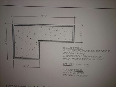 Solved 4" concrete slab, calculate : a- the volume of | Chegg.com