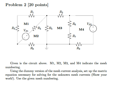 Solved Given is the circuit above. M1, M2, M3, and M4 | Chegg.com