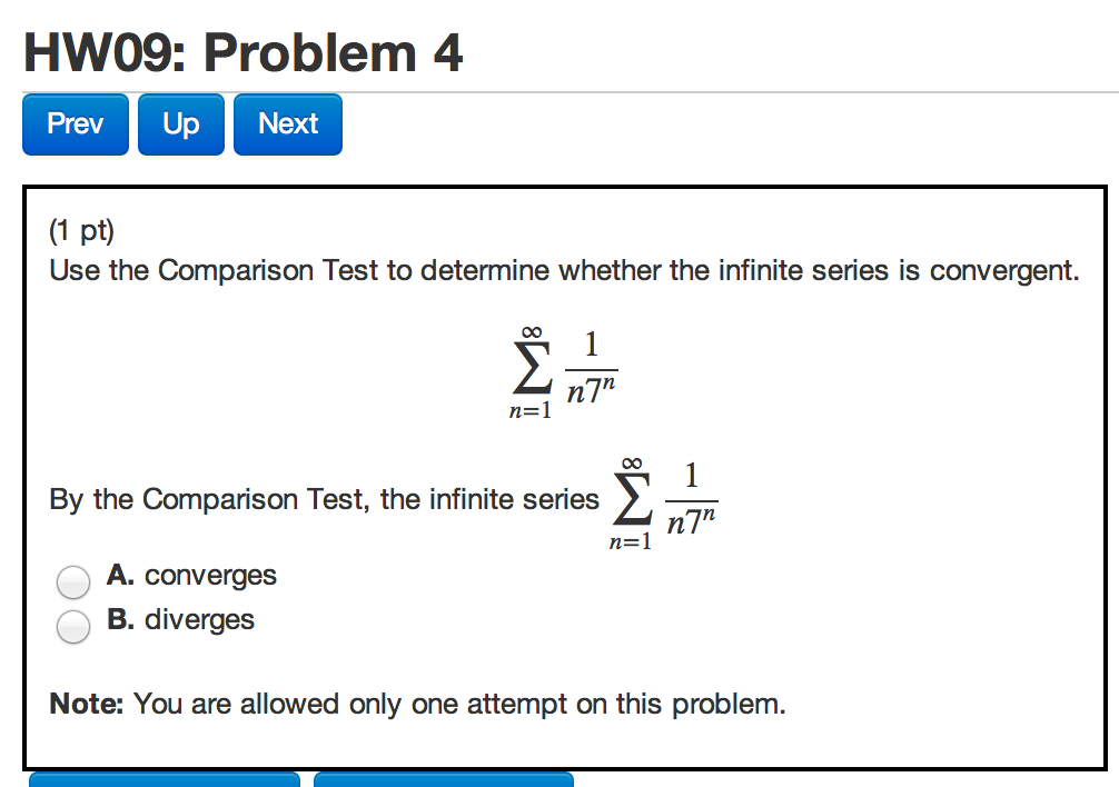 Solved Use the Comparison Test to determine whether the | Chegg.com
