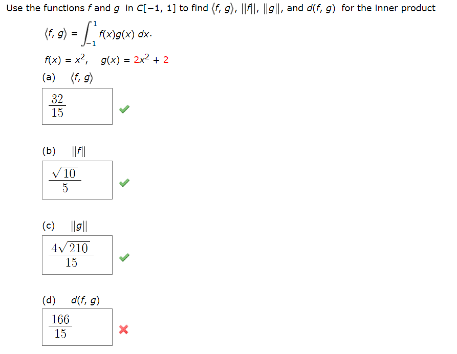 Solved Use the functions fand g in C-1.11 to find (, 9 In g | Chegg.com