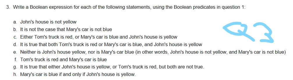 Solved 1. Define a Boolean predicate for each of the | Chegg.com