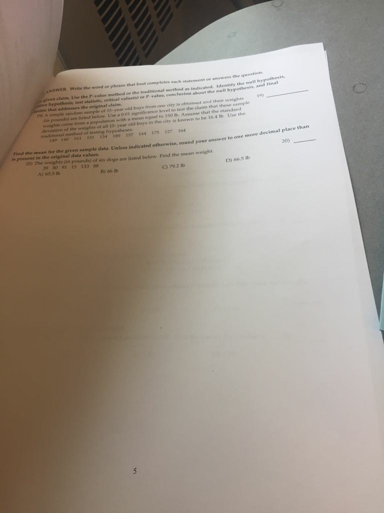 Solved Write the word or phrase that best completes each | Chegg.com