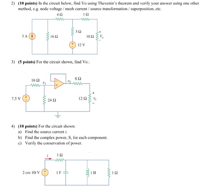 Solved In the circuit below, find V_0 using Thevenin's | Chegg.com
