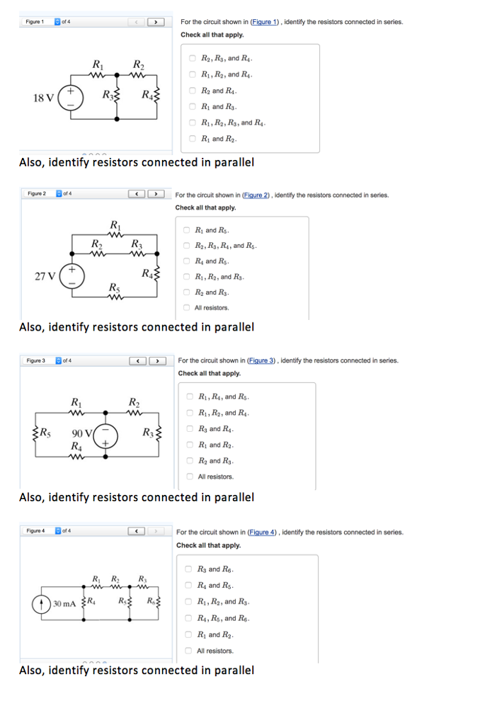 Solved For the circuit shown in (Figure 1, identify the | Chegg.com