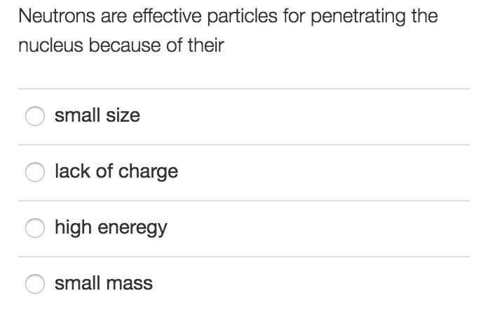 Solved Neutrons are effective particles for penetrating the | Chegg.com