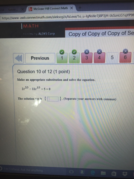 Solved Make an appropriate substitution and solve the | Chegg.com