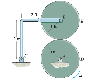 Solved Disk D turns with a constant clockwise angular | Chegg.com