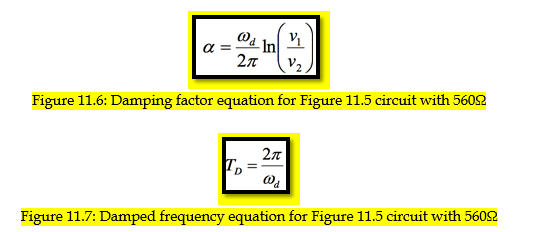 Solved what is the damping factor and frequency with applied | Chegg.com