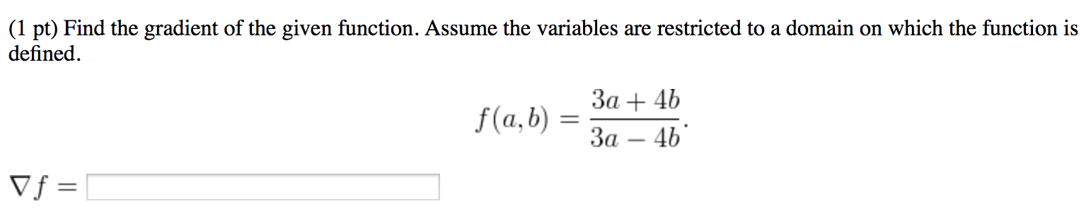 Solved Find the gradient of the given function. Assume the | Chegg.com