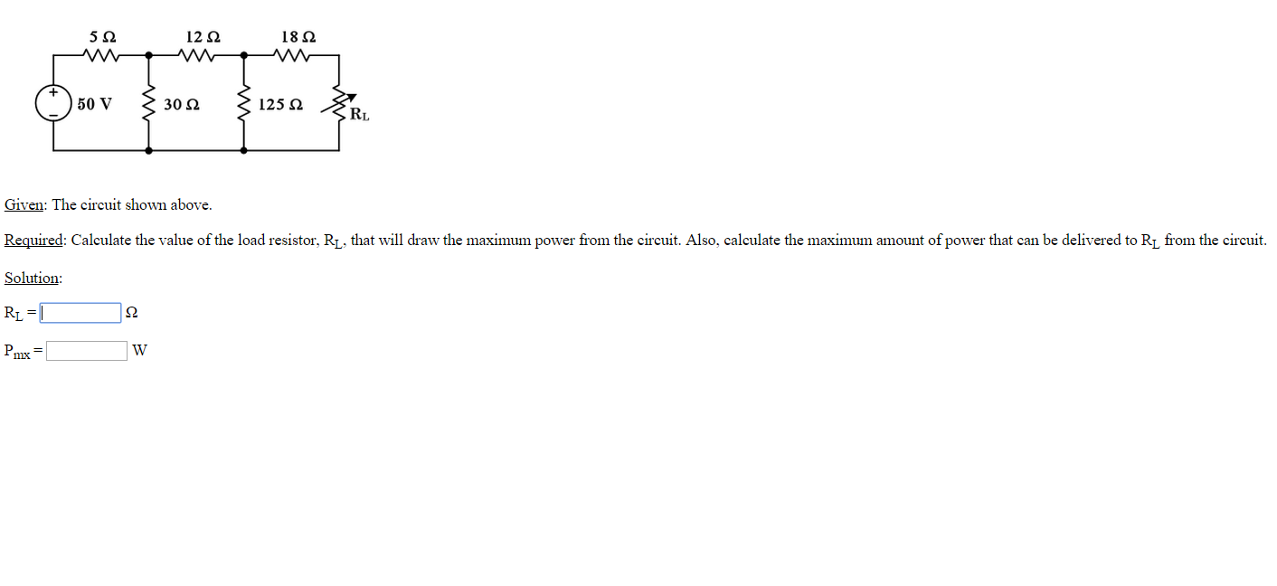 Solved Given: The circuit shown above. Required: Calculate | Chegg.com