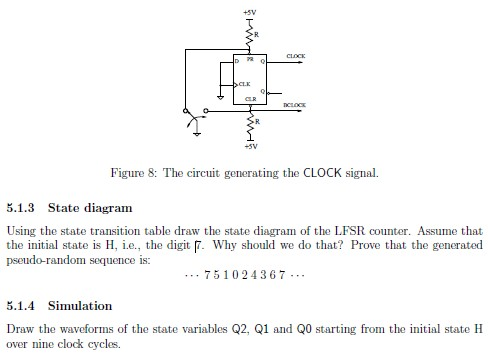 Figure 8: The circuit generating the CLOCK signal. | Chegg.com