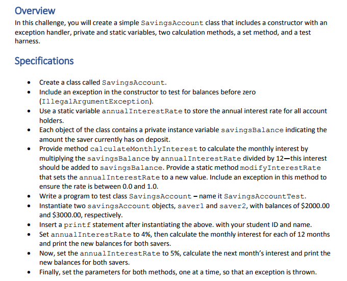 Solved Overvievw In this challenge, you will create a simple | Chegg.com
