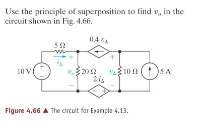 Solved Use the principle of superposition to find vo in the | Chegg.com
