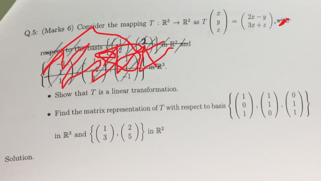 Solved Consider the mapping T: R^3 rightarrow R^2 as T (x y | Chegg.com