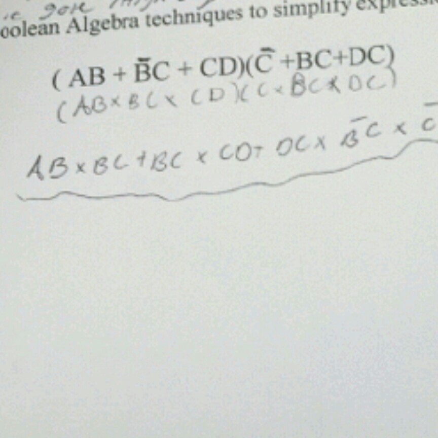 Solved how would I solve using boolean algebra? | Chegg.com