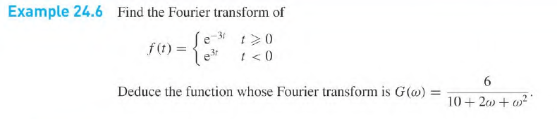 Solved Example 24.6 Find the Fourier transform of 3r Deduce | Chegg.com