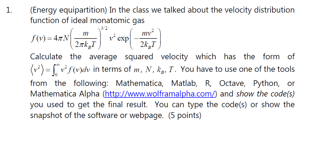Solved In the class we talked about the velocity | Chegg.com