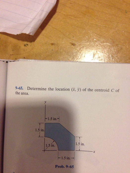 Solved Determine the location (x, y) of the centroid C of | Chegg.com