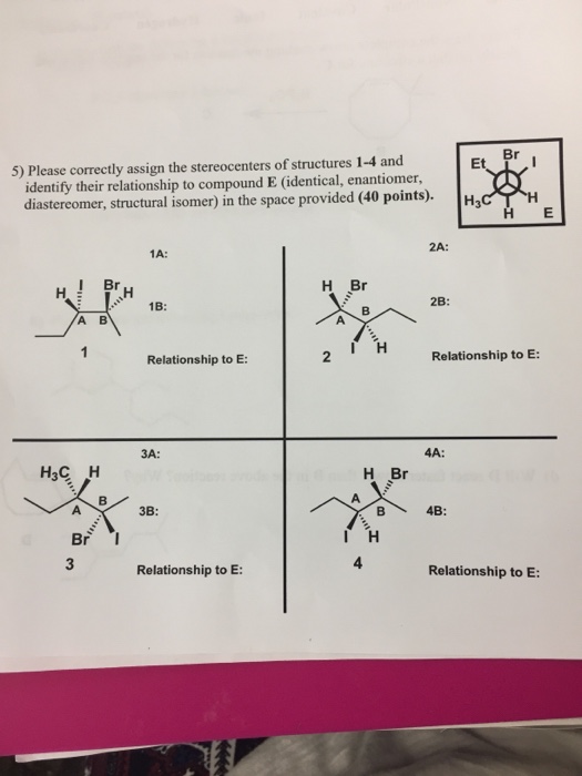 Solved Correctly assign the stereocenters of structures 1-4 | Chegg.com