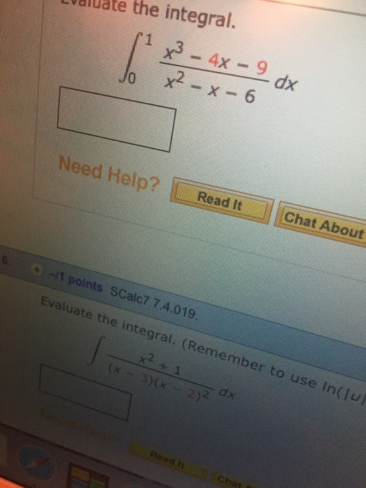 Solved Evaluate The Integral Integrate X 3 4x 9 x 2 x 6 Dx Chegg