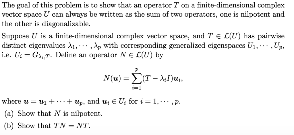 Solved The goal of this problem is to show that an operator | Chegg.com