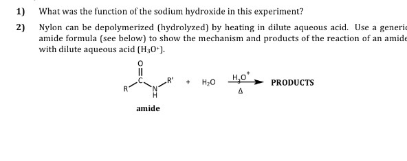 Solved Ochem 2 lab questions Nylon rope experiment Thank | Chegg.com