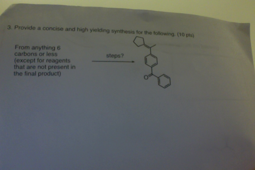 Solved Find a high yielding synthesis of the following that | Chegg.com