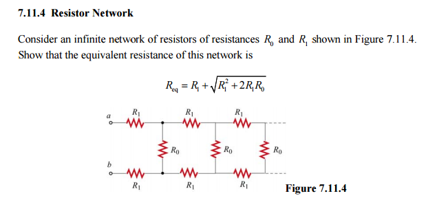 Solved Consider an infinite network of resistors of | Chegg.com