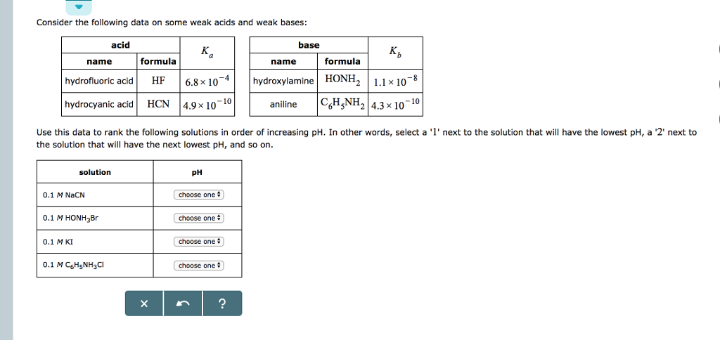 Solved Consider the following data on some weak acids and | Chegg.com