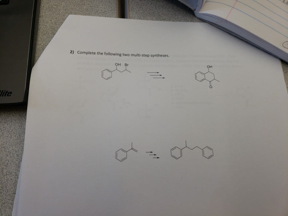 Solved 2) Complete the following two multi-step syntheses OH | Chegg.com