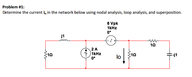 Determine the current!Io, in the network below using | Chegg.com