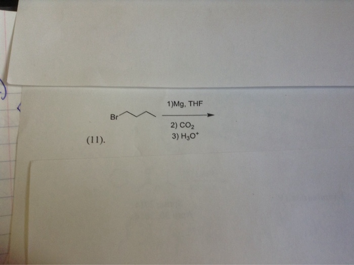 Solved 1) Mg. THf 2) CO2 3) H3O^+ | Chegg.com