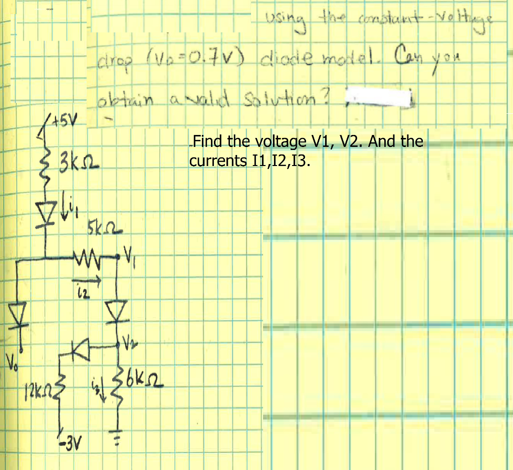 Solved Find the voltage V1, V2. And the currents I1, I2, I3. | Chegg.com