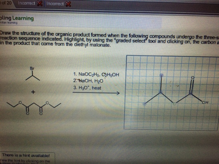 Solved Draw The Structure Of The Organic Product Formed When